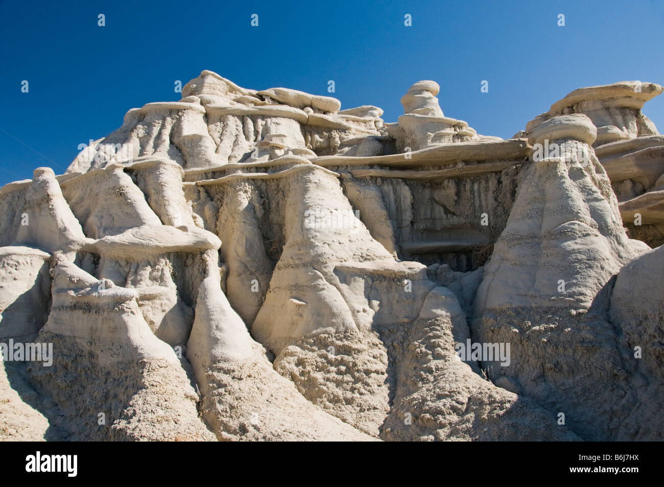 Rock formations at Bisti Badlands in Bisti De Na Zen Wilderness New ...