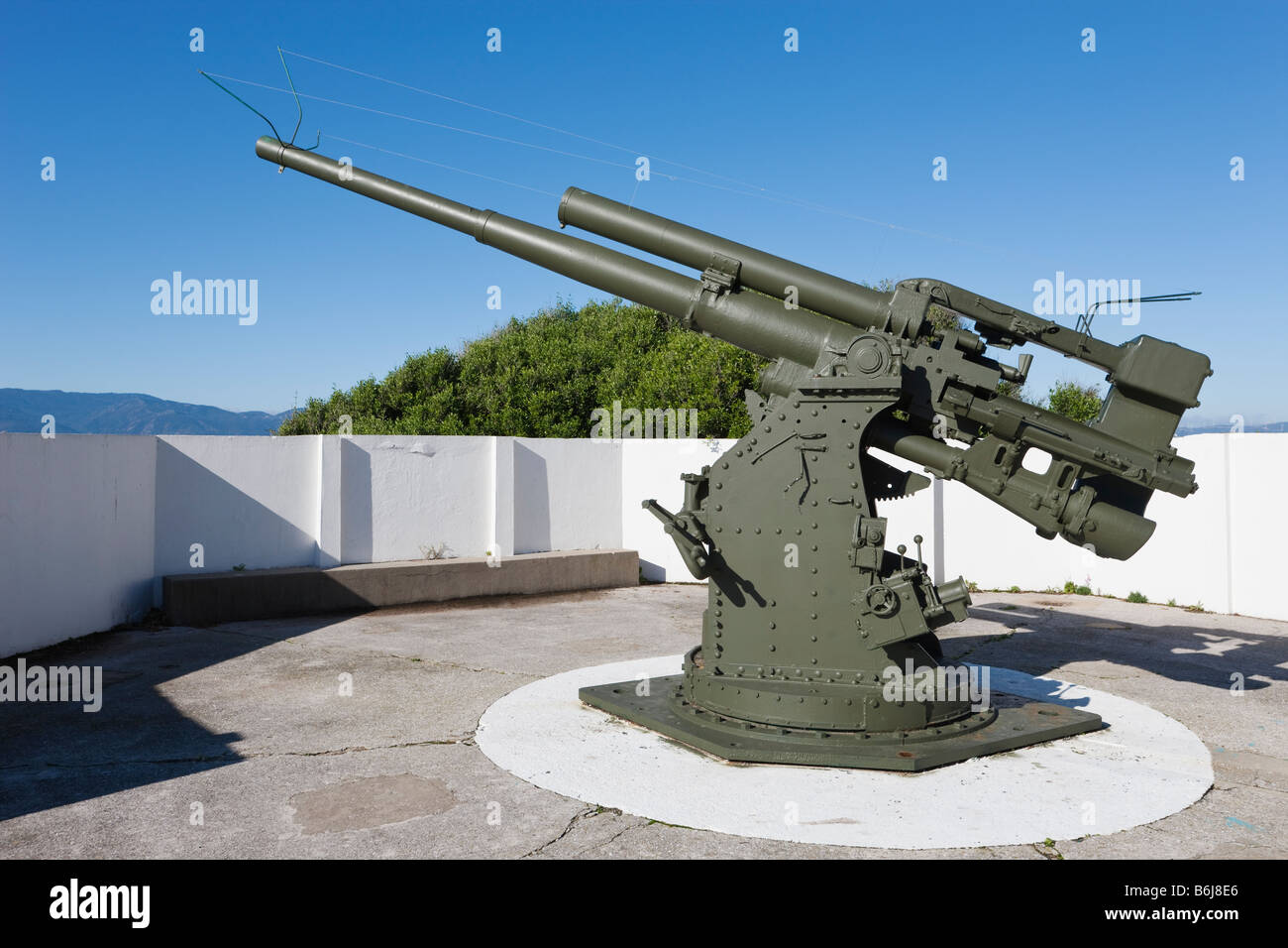 Gibraltar 3 7 inch second world war anti aircraft gun at Napier of ...