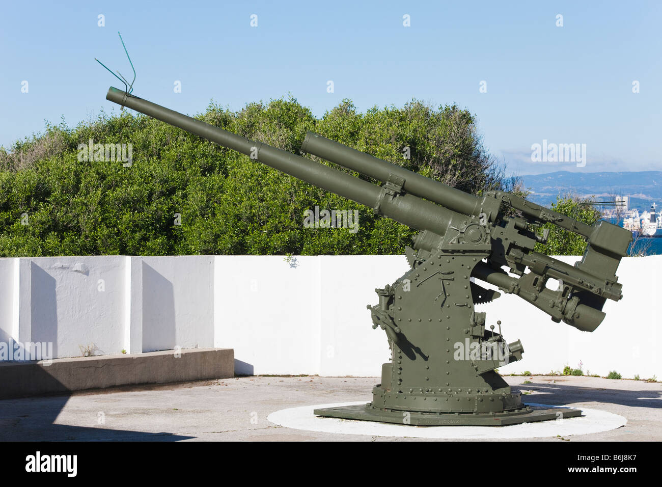 Gibraltar 3 7 inch second world war anti aircraft gun at Napier of ...