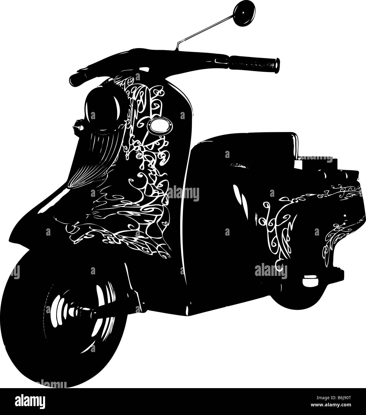 Mod scooter Black and White Stock Photos & Images - Alamy