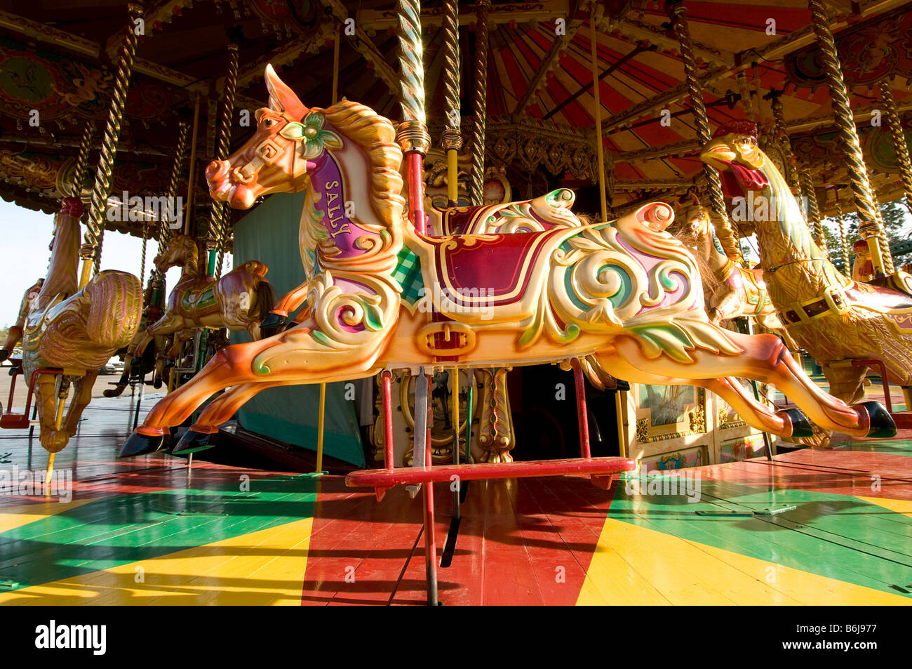 views of fairground rides Stock Photo - Alamy