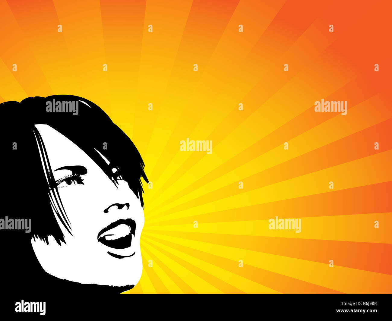 Woman shouting at woman silhouette hi-res stock photography and images ...