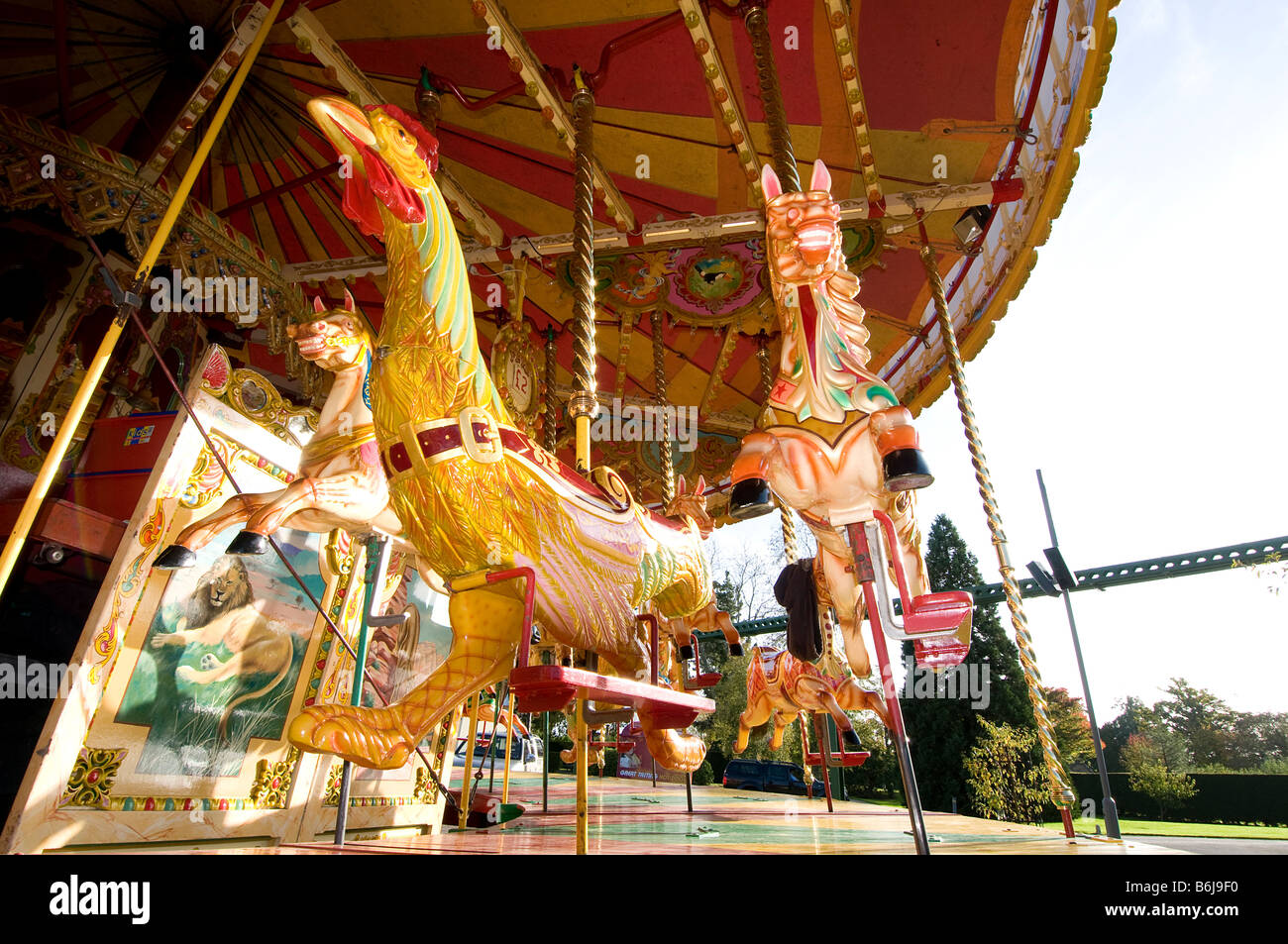 views of fairground rides Stock Photo - Alamy