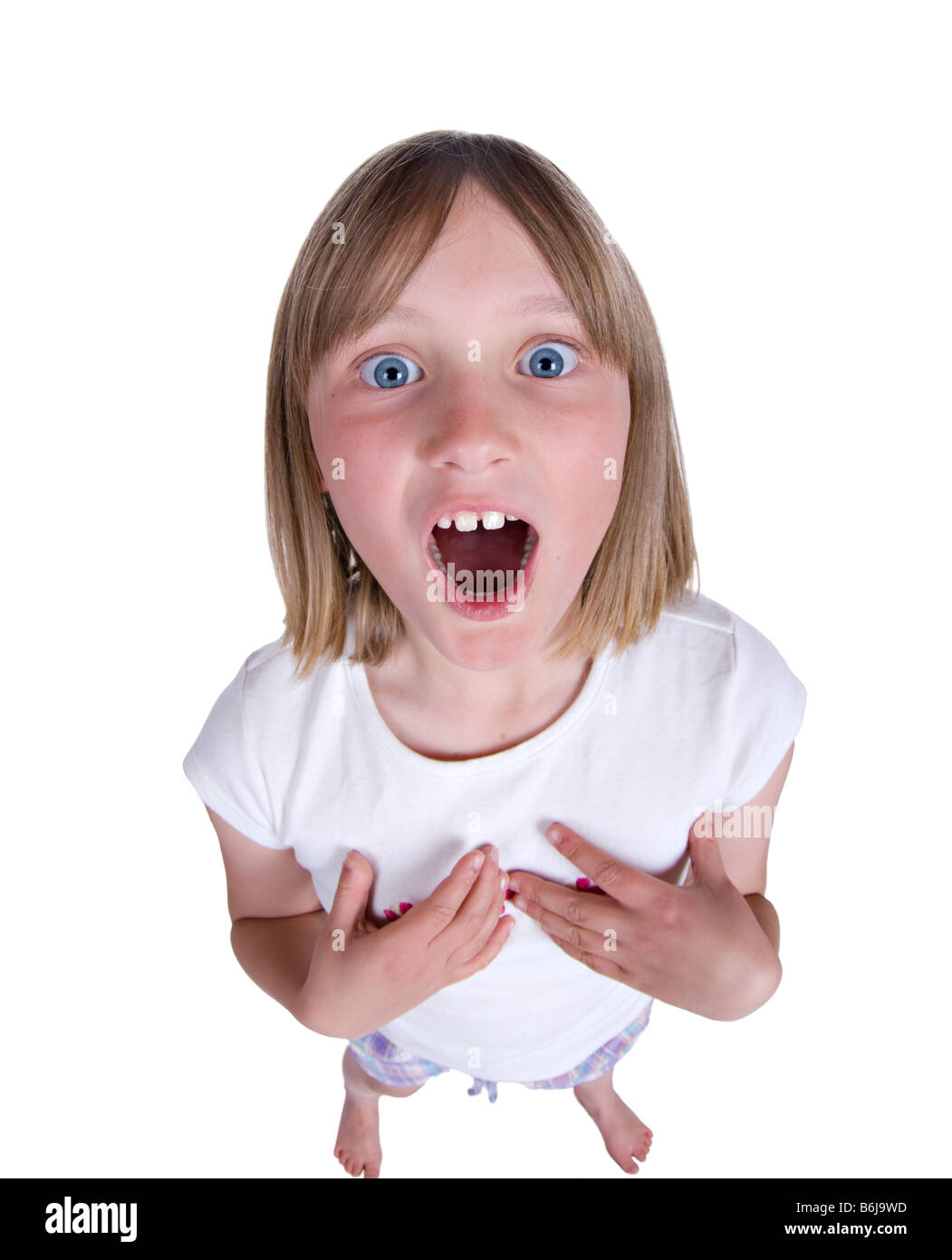 Girl shouting singing Cut Out Stock Images & Pictures - Alamy