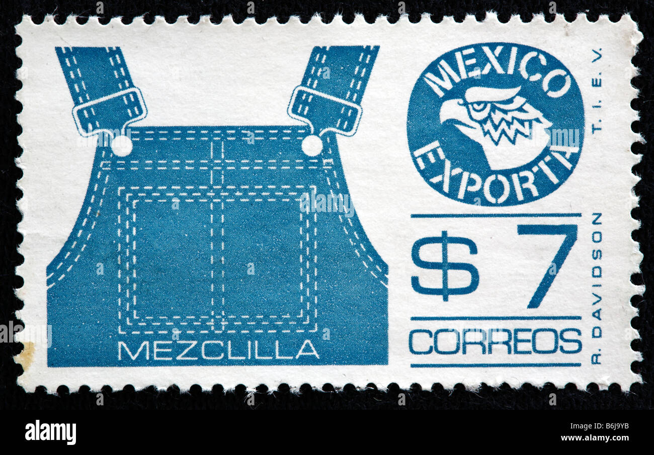 Mexican export, postage stamp, Mexico Stock Photo - Alamy