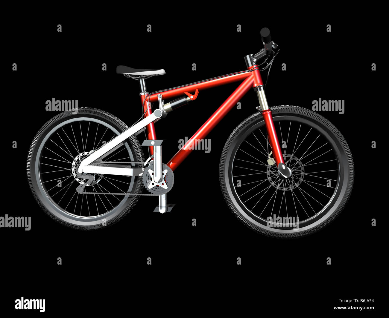 3d Red Bicycle Stock Photo - Alamy