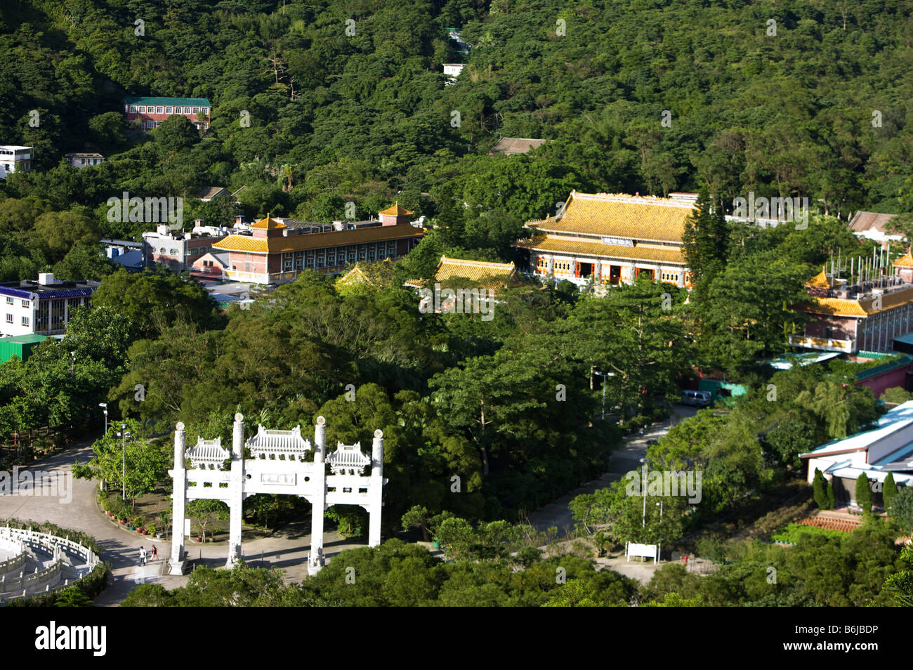 Overview of Po Lin Monastery on the Outlying Islands Hong Kong Stock ...