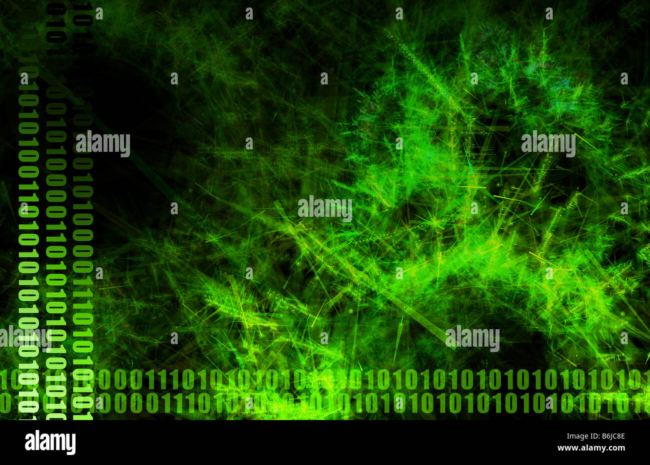 Futuristic Tech Abstract Background Art in Green Stock Photo - Alamy
