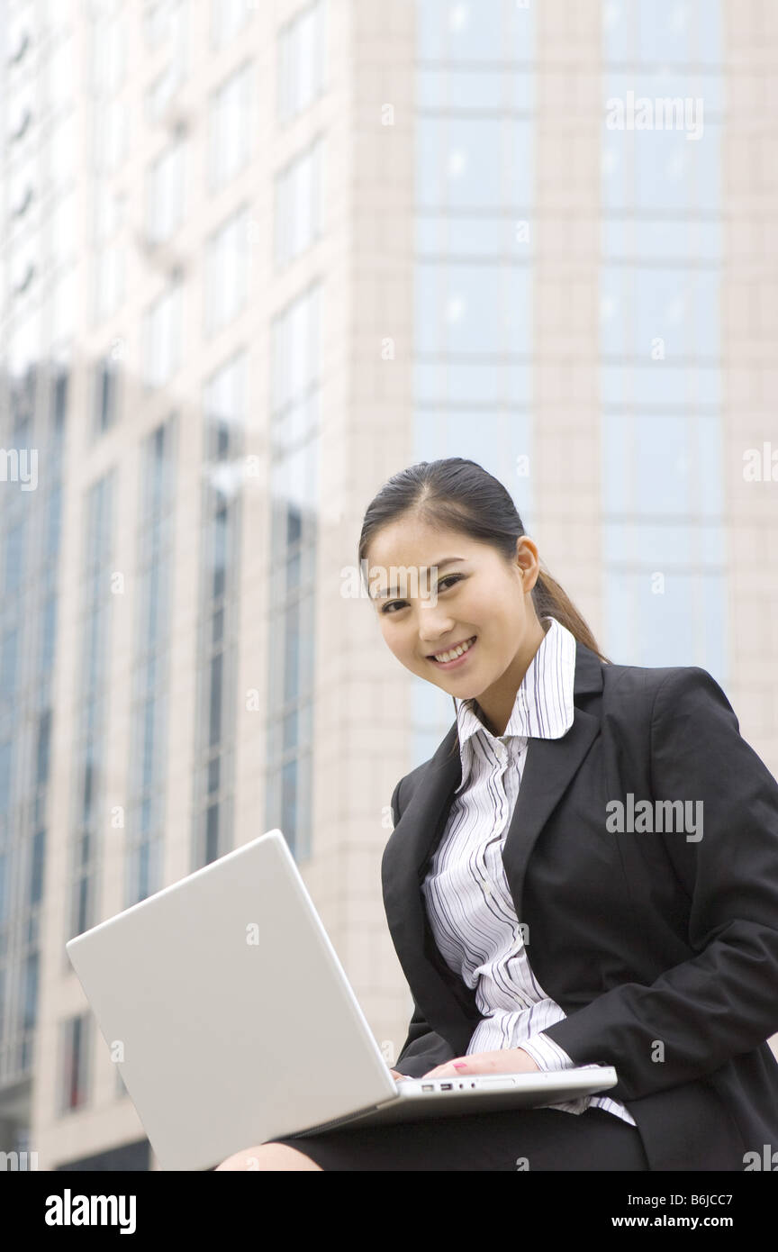 Business woman full length profile hi-res stock photography and images - Alamy