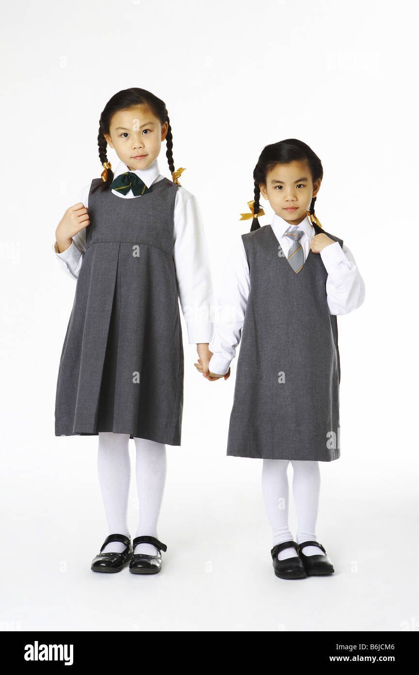Girl in school uniforms Stock Photo - Alamy