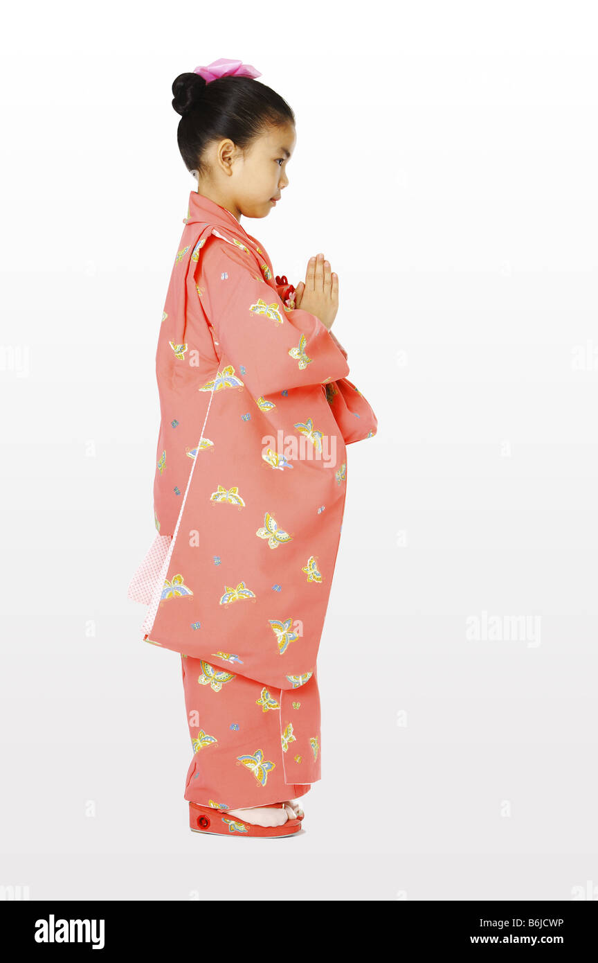 The side of a girl in kimono Stock Photo - Alamy