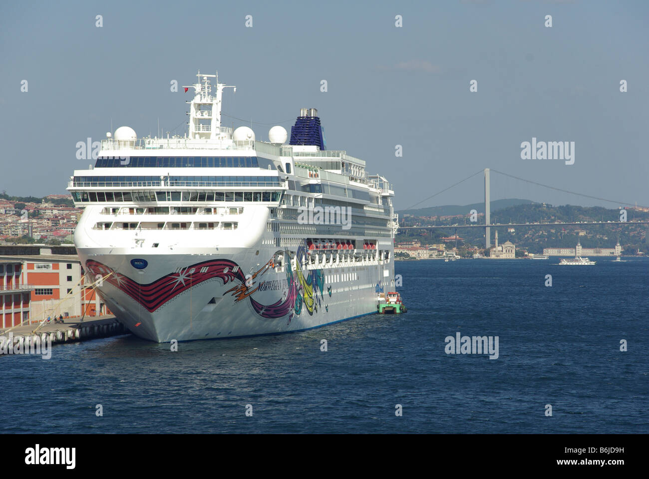 Istanbul cruise ship Norwegian Jewel at dockside Istanbul Turkey with ...