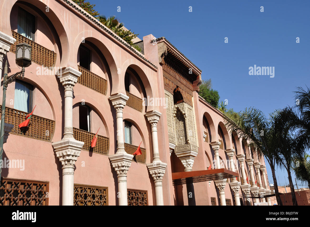 Modern oriental style building in Marrakech, Morocco Africa Stock Photo ...