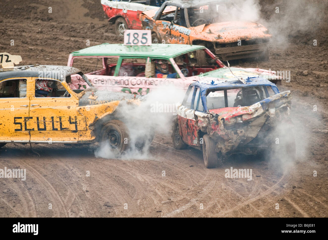 banger racing demolition derby destruction car crash crashing wreck ...