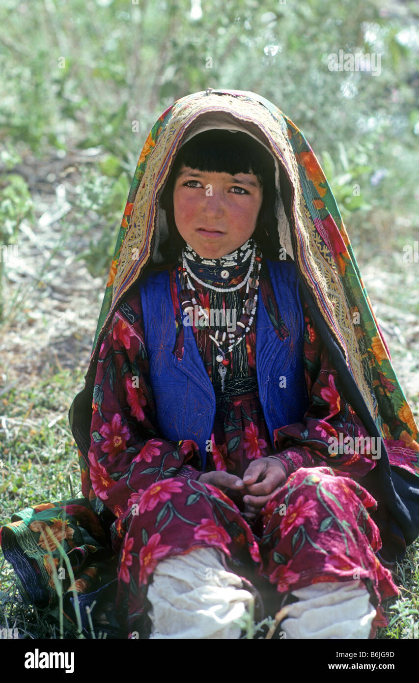 Young girl Minaret of Jam Ghor central Afghanistan Asia River is the ...