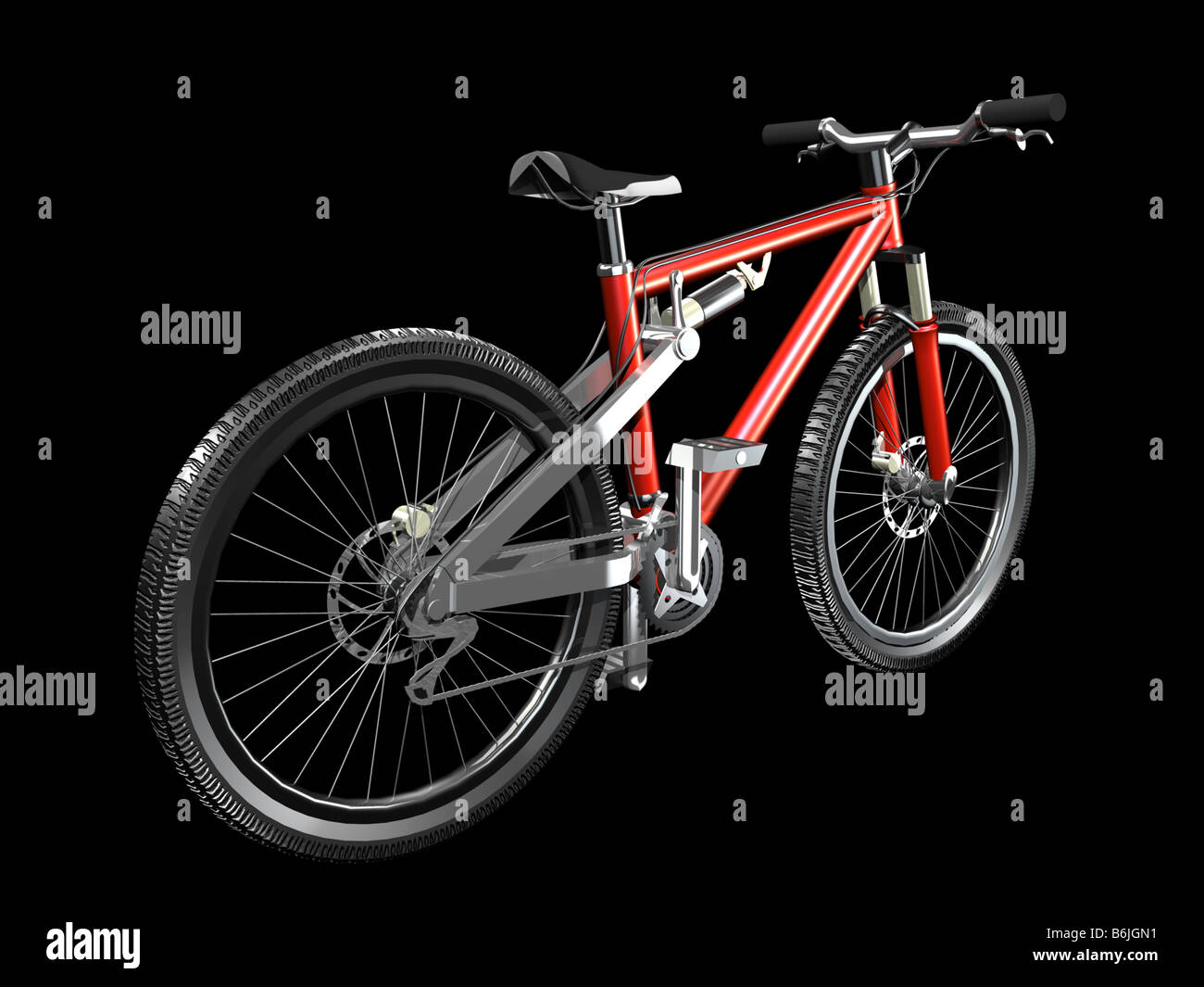 3d Red Bicycle Stock Photo - Alamy
