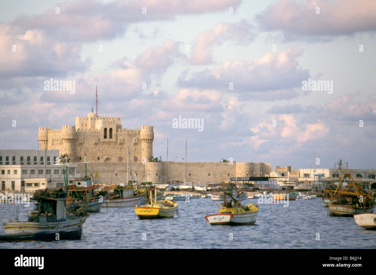 Africa, Egypt, Alexandria. Fort Qait Bay, 15th century castle Stock ...