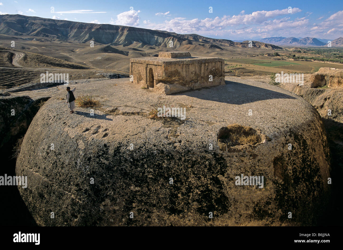 Afghanistan, Takht-i-Rustam, Remains of Buddhist temple, Kushan period ...