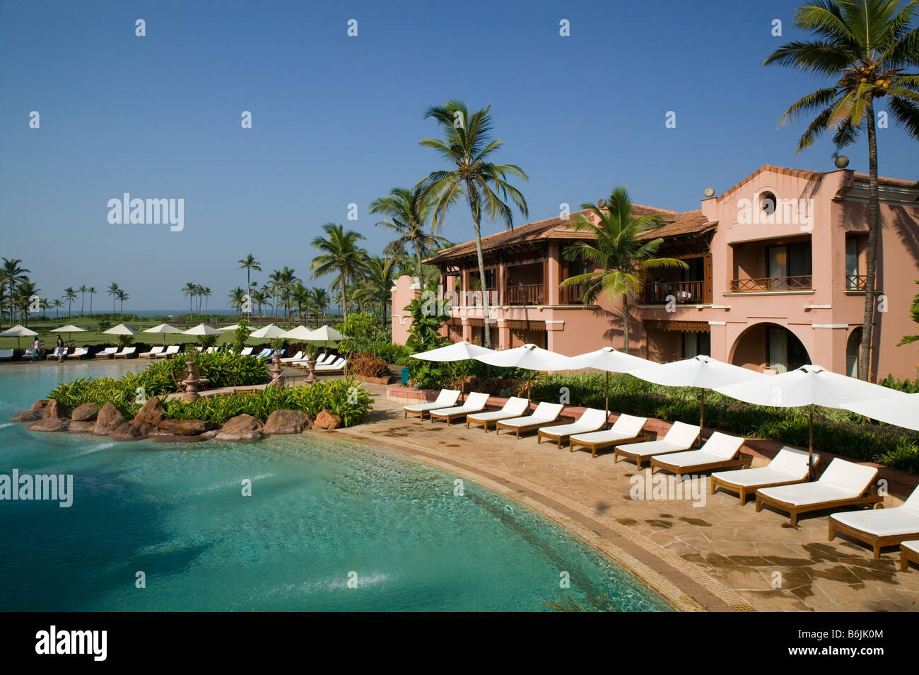 INDIA, Goa, Cansaulim: Hyatt Goa Hotel Exterior / Cansaulim Beach Stock ...