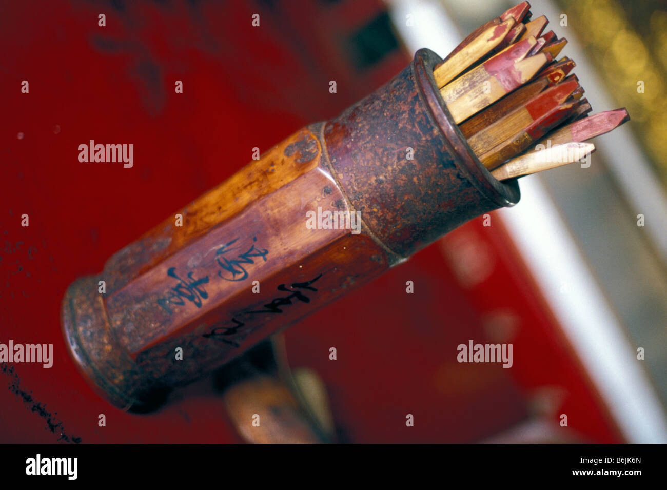 Malaysia, Borneo, Sarawak, Sibu. Fortune teller sticks, Seven Stories ...