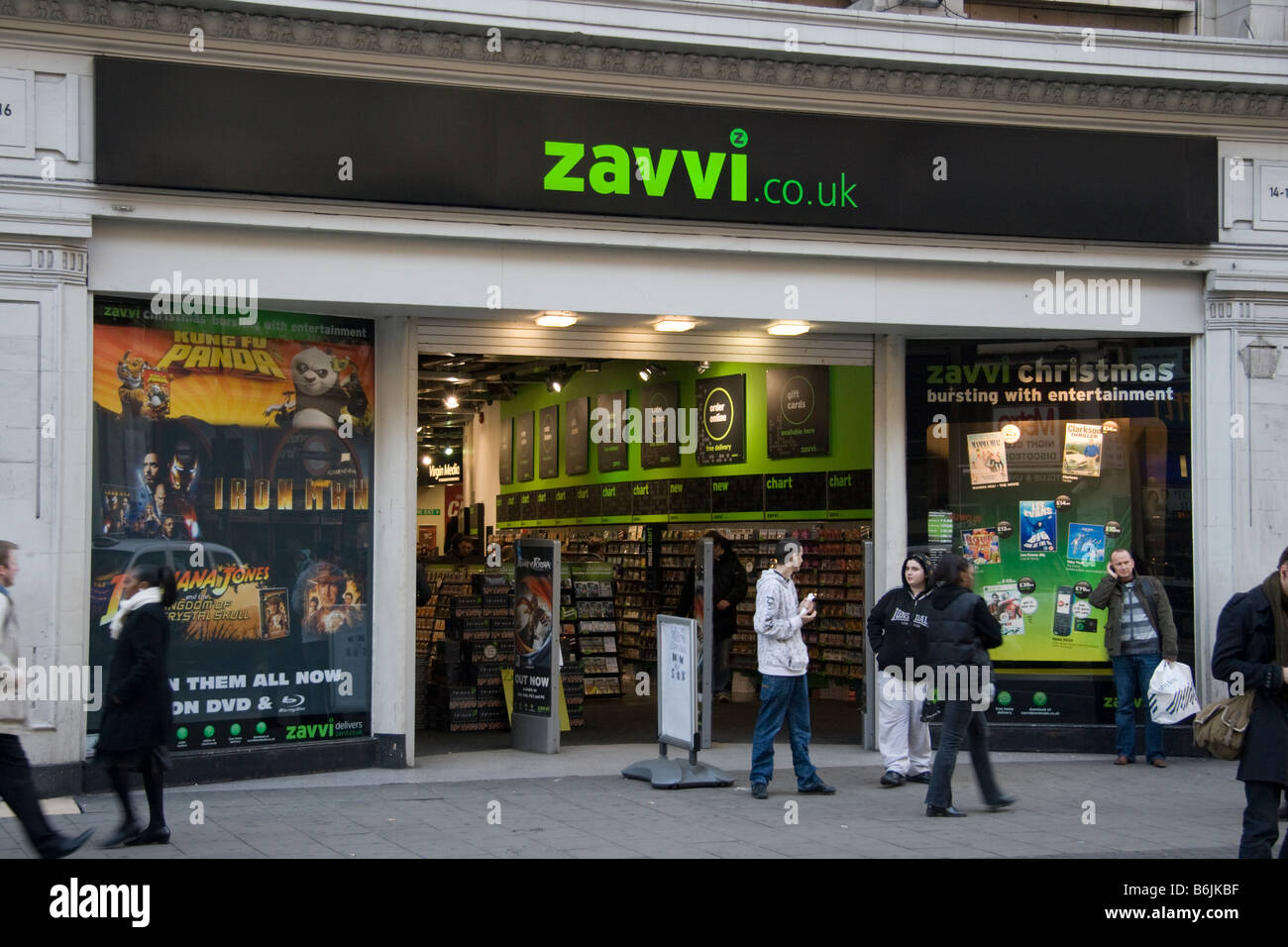 Zavvi shop in Oxford Street London, Christmas time, England, UK Stock ...
