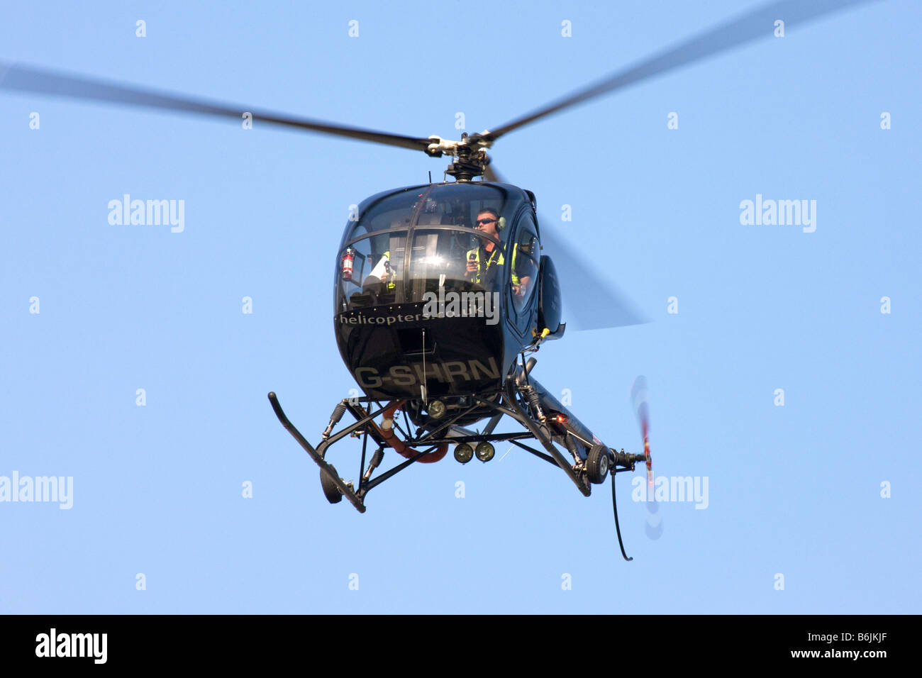 Schweizer 269C 300 G-SHRN helicopter on finals to land at Sandtoft ...