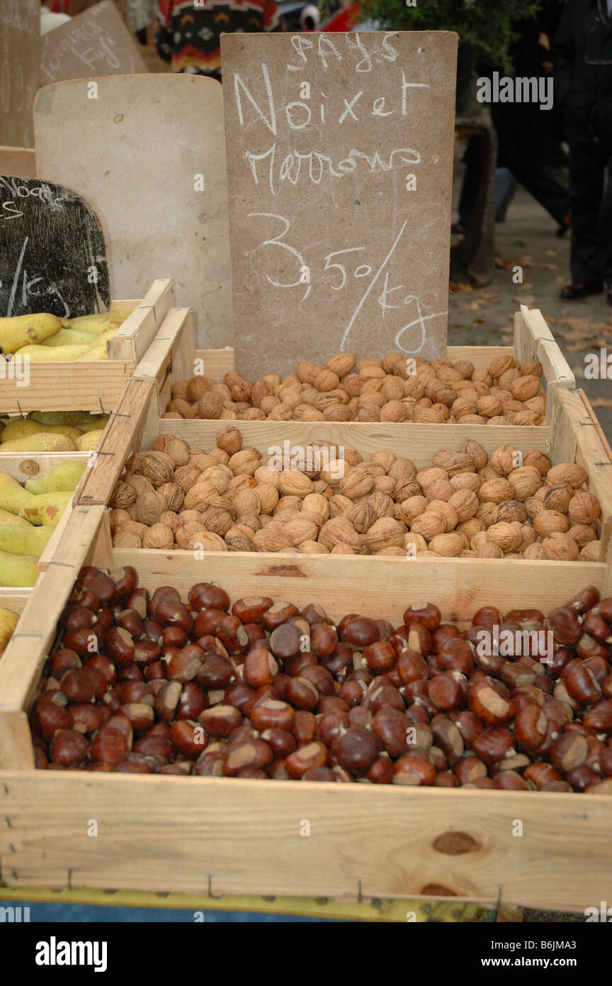 France, Arles, Provence, nuts at outdoor market Stock Photo - Alamy