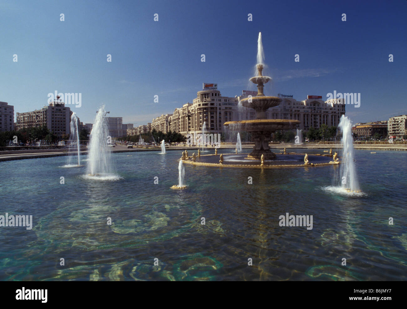 Europe, Romania, Bucharest. Capital of Romania, city landscape Stock ...