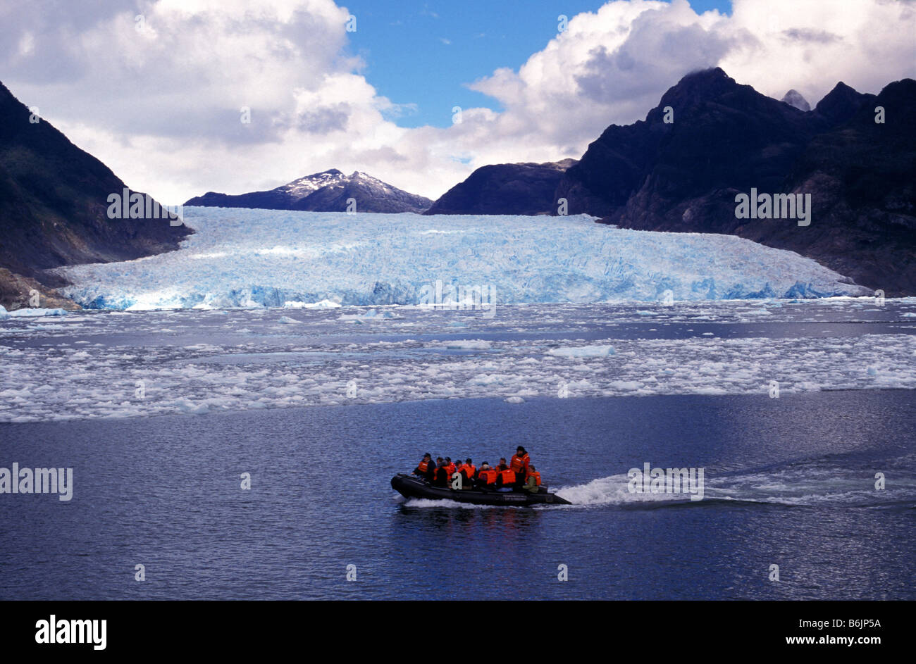 Chile, Patagonia, Laguna San Rafael, Excursion to the glacier Stock ...