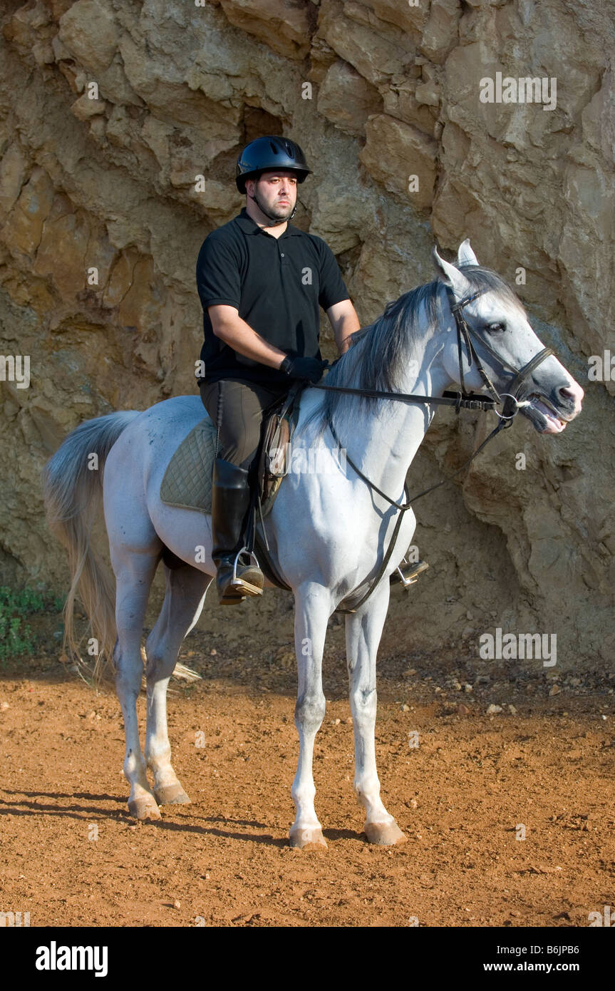 Man riding a white horse hi-res stock photography and images - Alamy