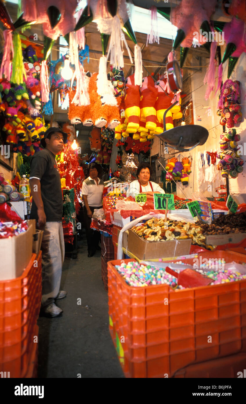 Mexico, Mexico City, Candy vendor in La Merced, largest market in ...