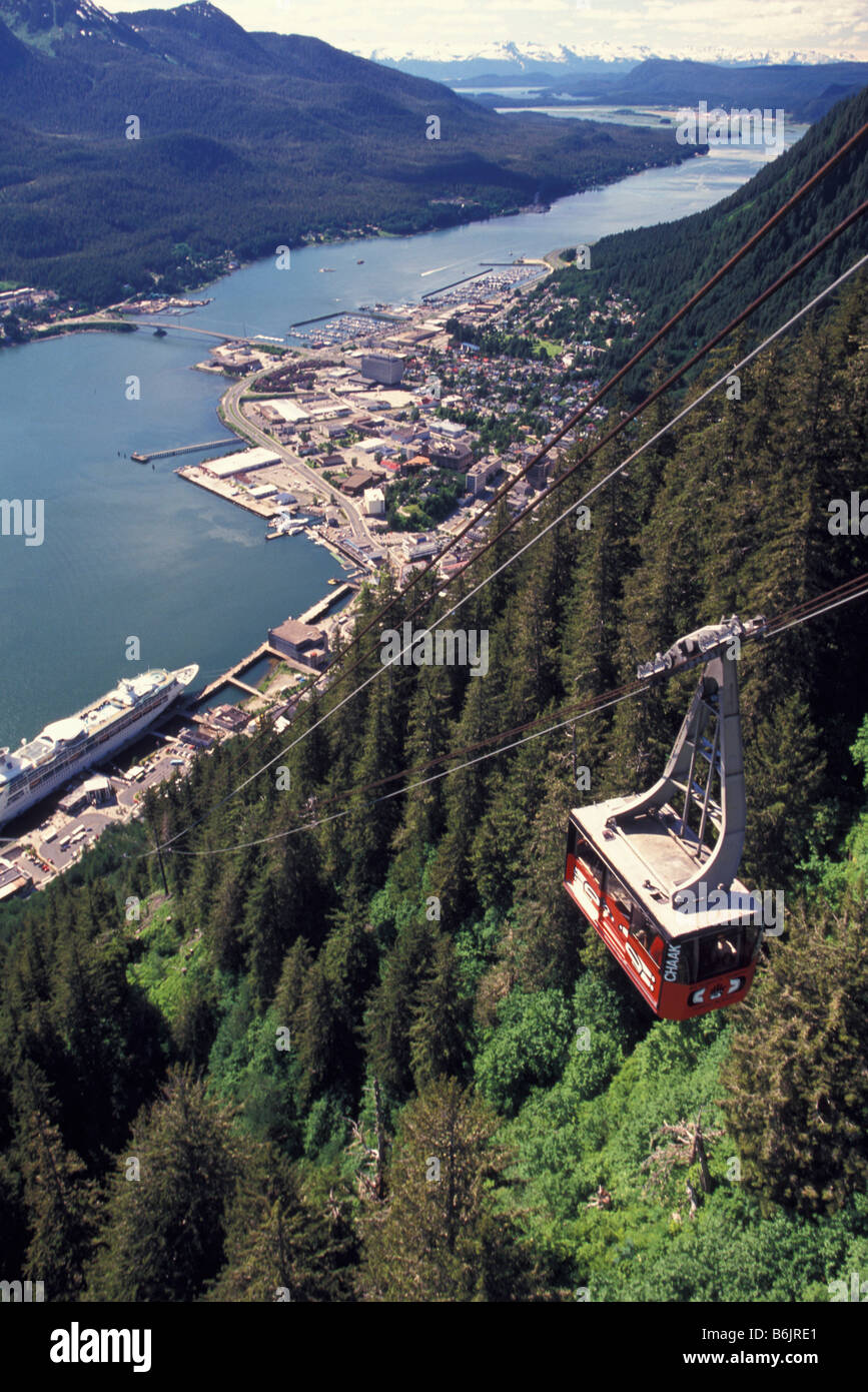 North America, USA, Alaska, Juneau. aerial from tram Stock Photo - Alamy