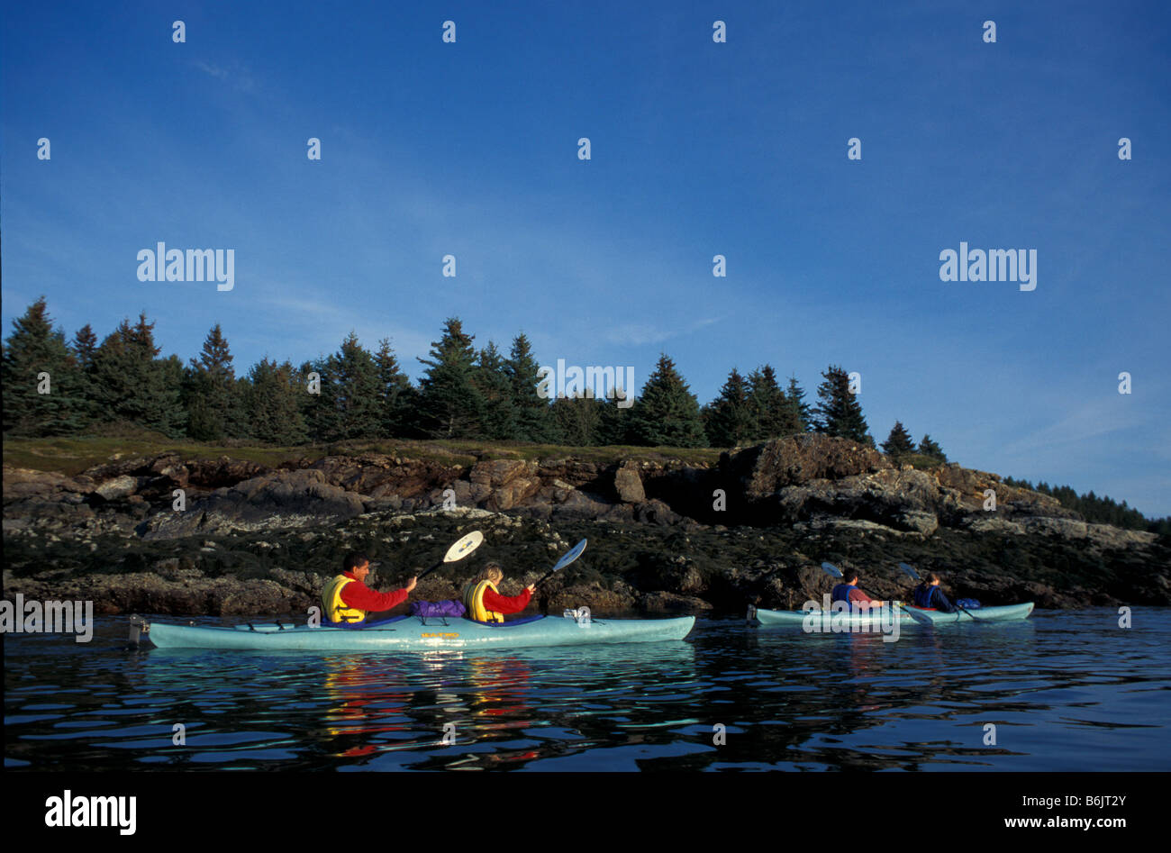 Kayaking Mt. Desert Narrows on the northern side of Mount Desert Island ...