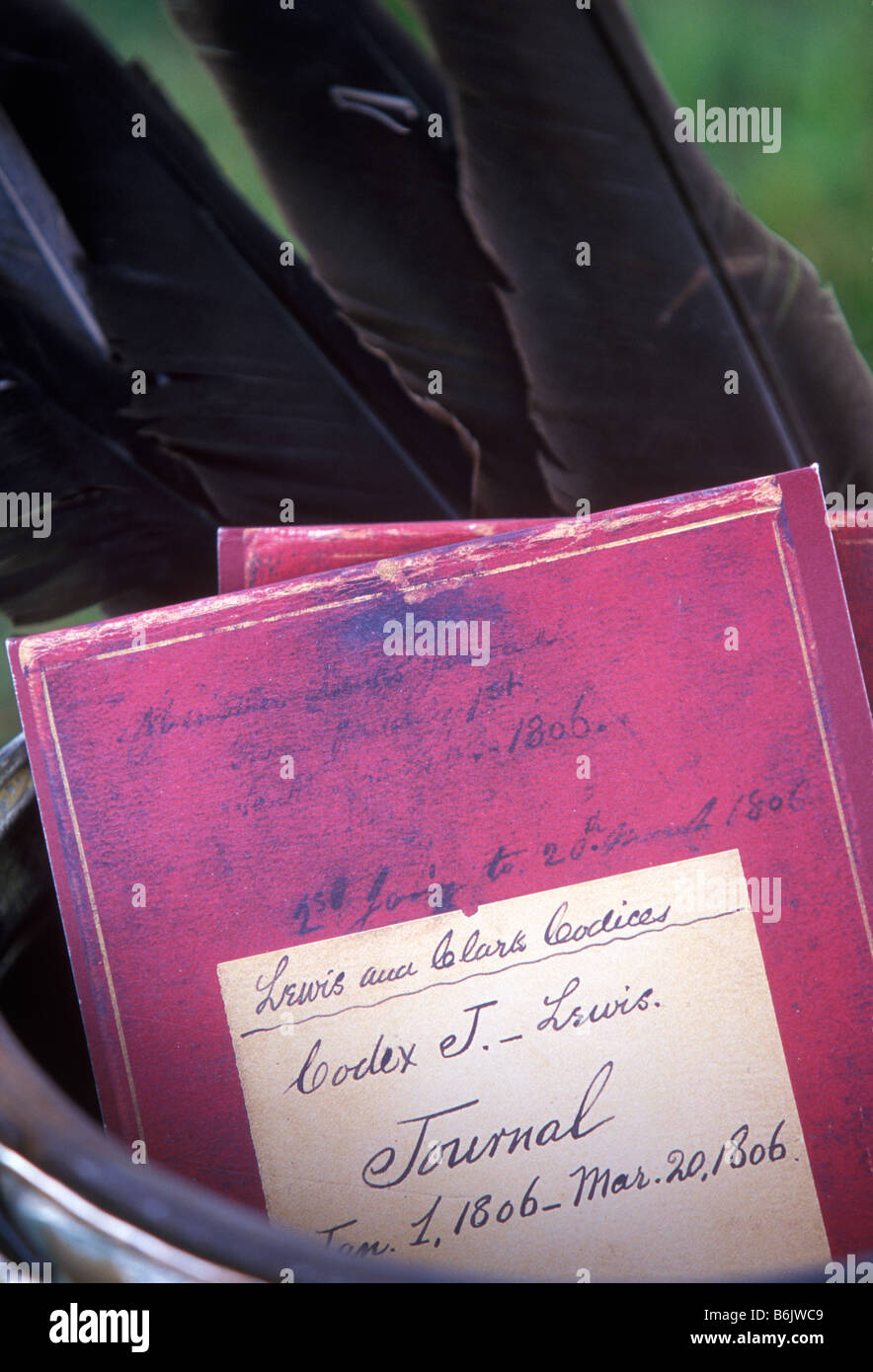 Replica of Lewis and Clark journals Stock Photo - Alamy