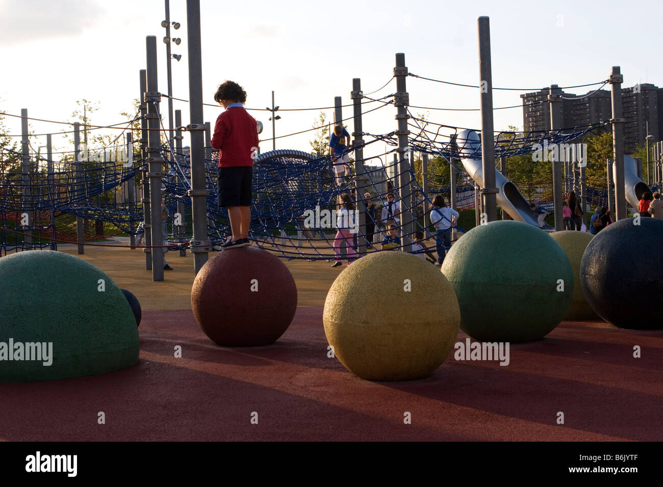Children play in a parc Stock Photo - Alamy