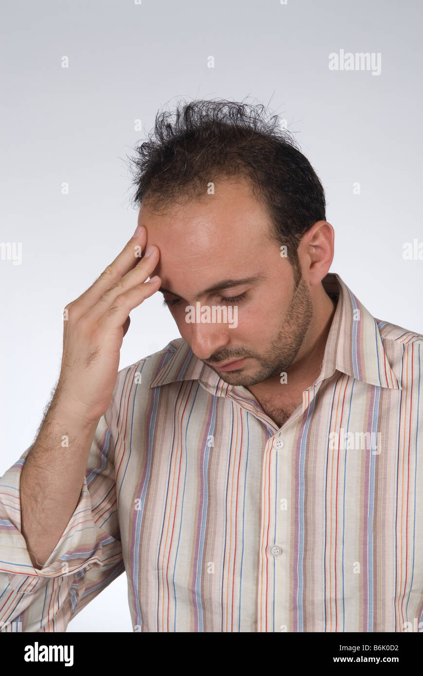 Man head in hands Stock Photo - Alamy