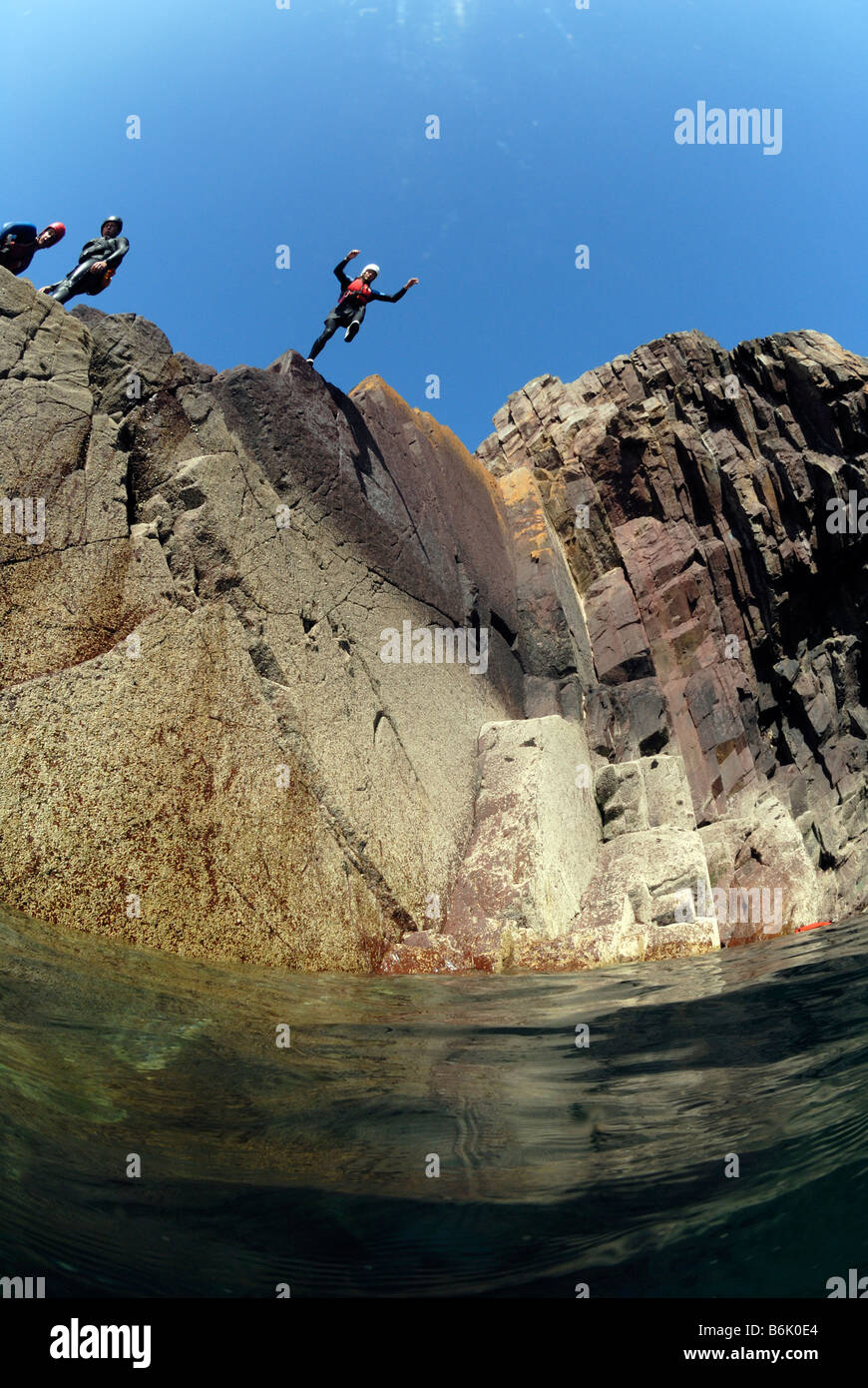 Coasteering st davids wales hi-res stock photography and images - Alamy