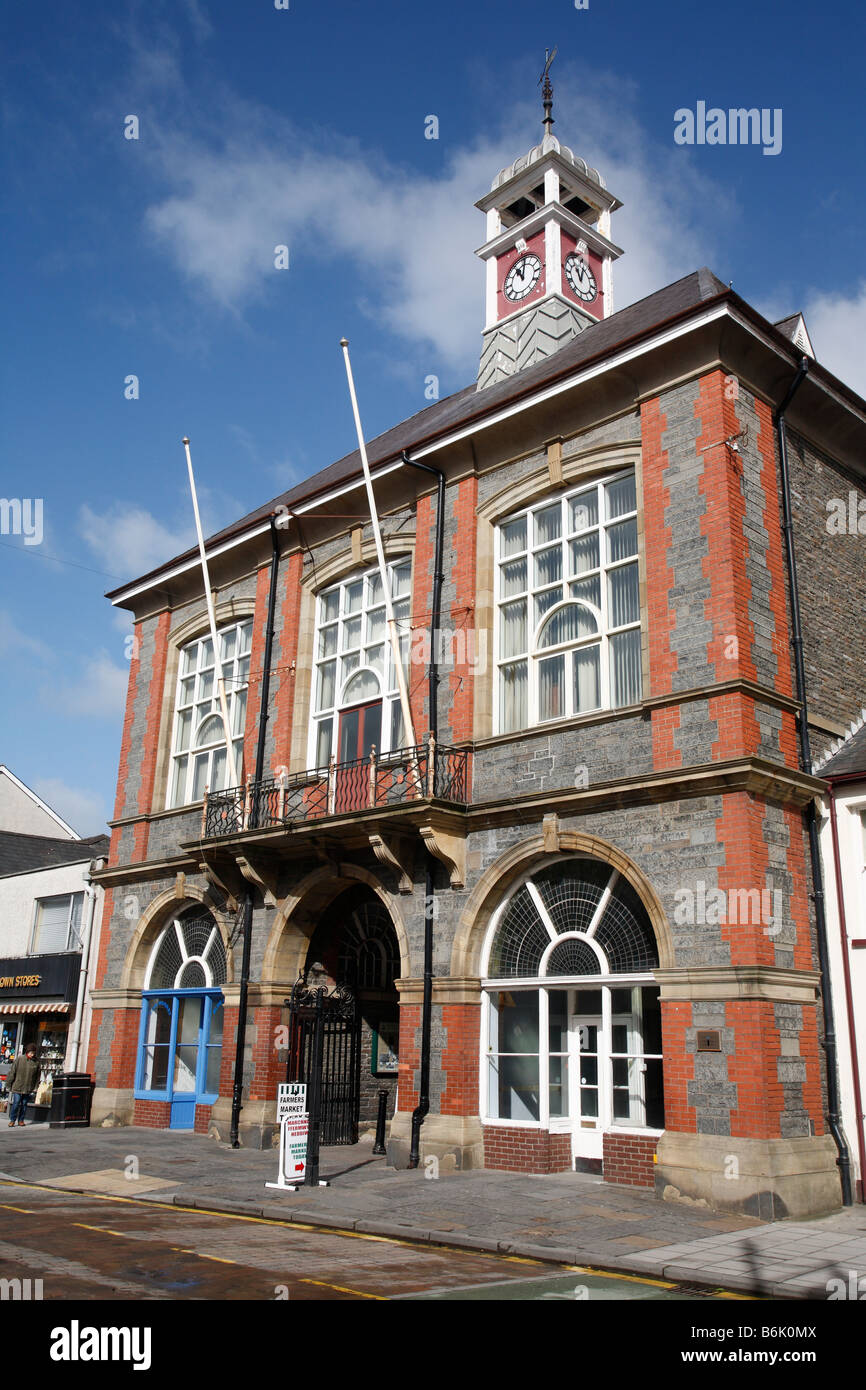 Lampeter (Llanbedr Pont Steffan) Town Hall in Ceredigion Wales, UK ...