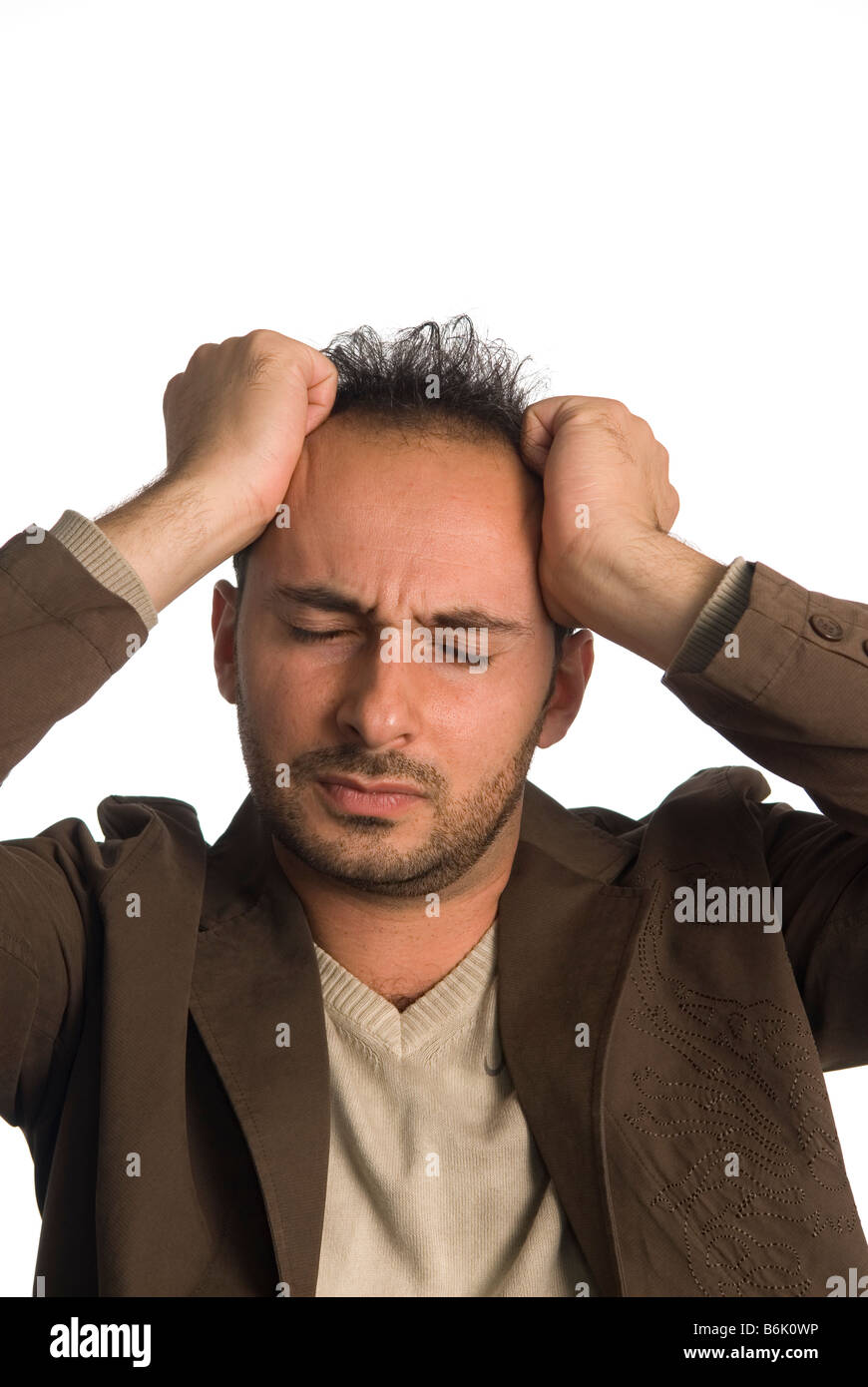Man in frustration Stock Photo - Alamy