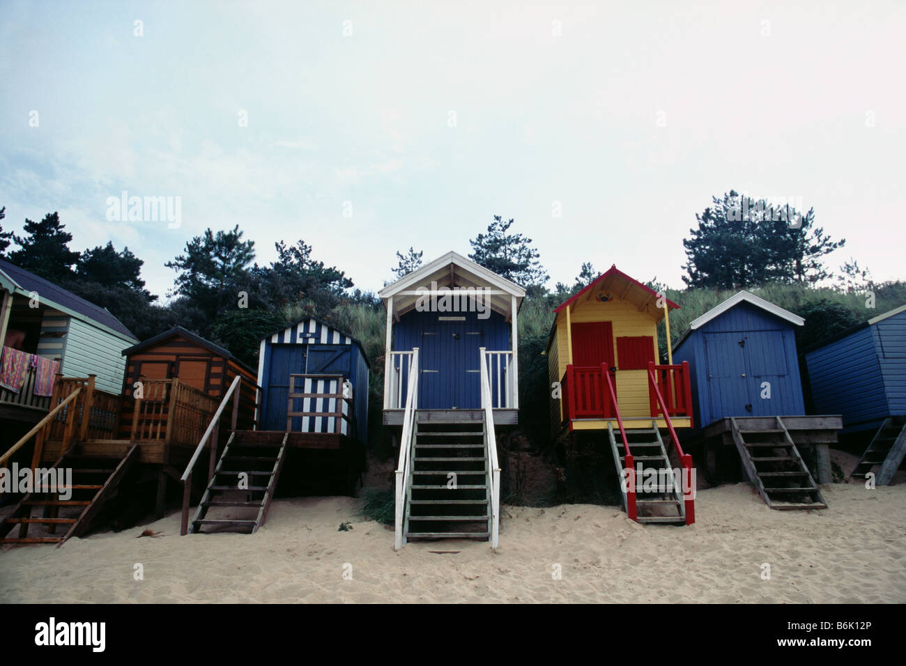 Beach huts at Wells Beach, Wells-next-the-Sea, Norfolk, UK Stock Photo ...