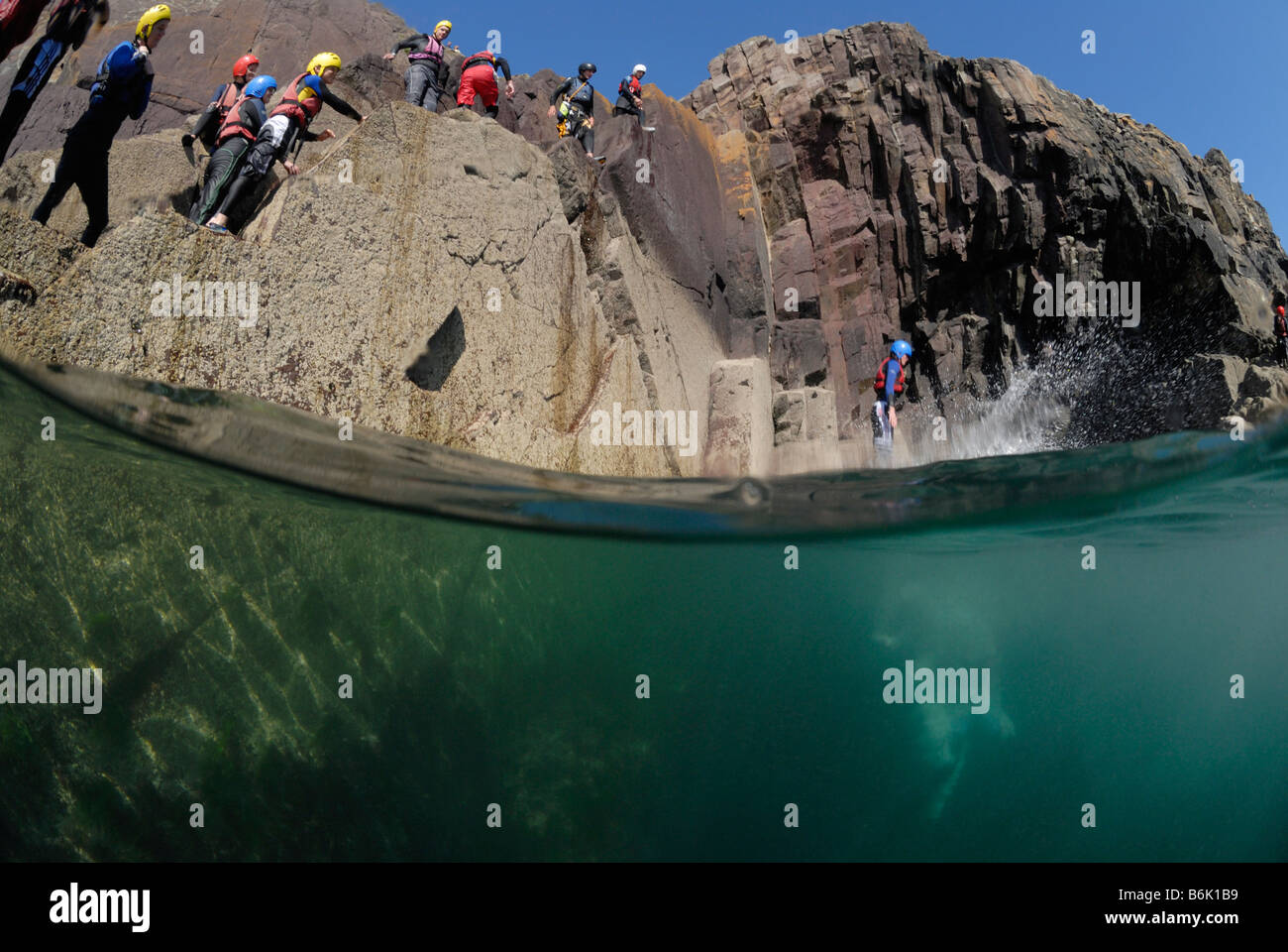 Coasteering st davids wales hi-res stock photography and images - Alamy