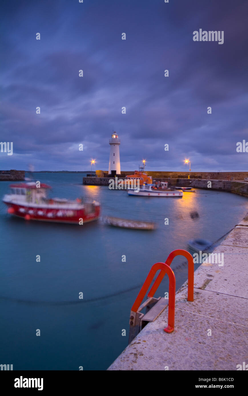 Landscape images of lighthouse and harbour at Donaghadee County Down ...