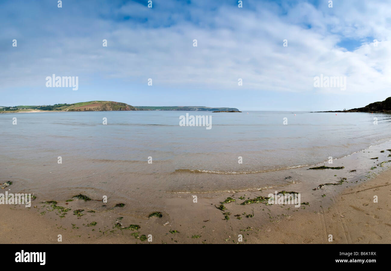 the holiday resort of bigbury on sea the south hams devon england uk ...