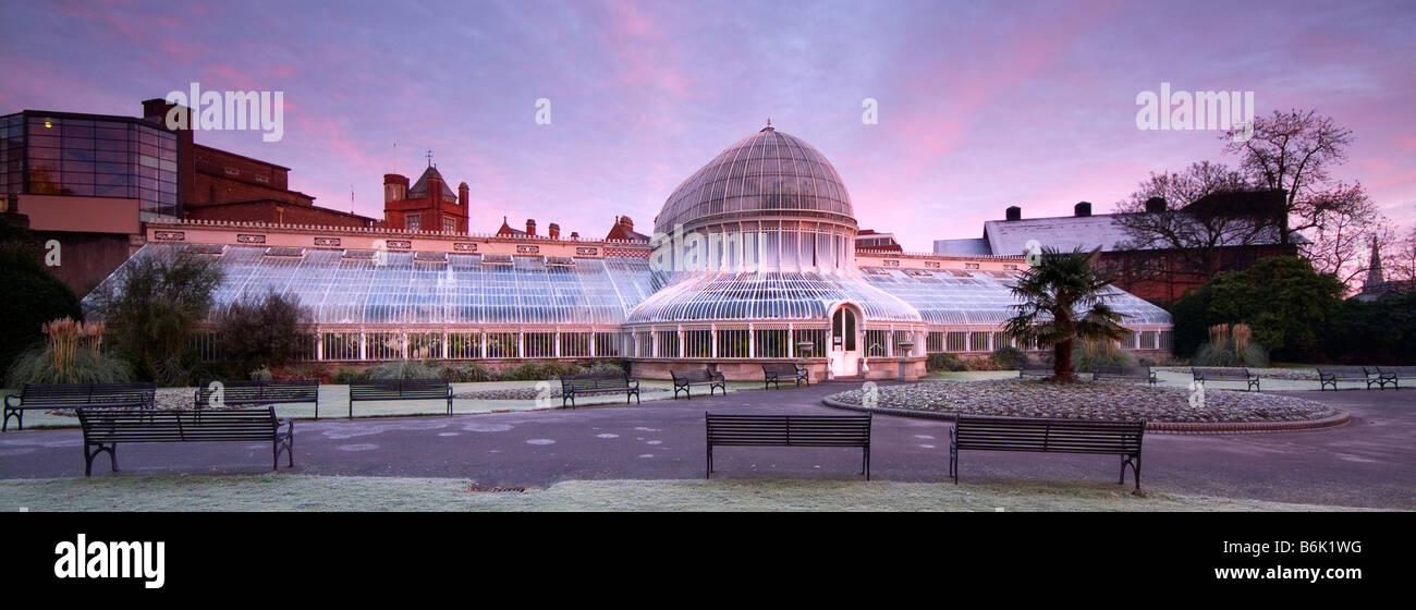 Botanic Gardens arboretum at dawn in winter, botanic park gardens ...