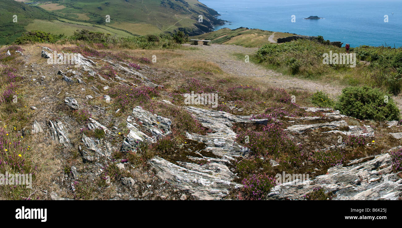 the cliffs at bolberry down on the south west devon coast coast path ...