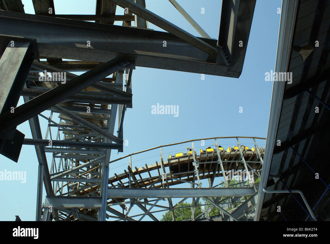 Roller Coaster Rails Stock Photo - Alamy