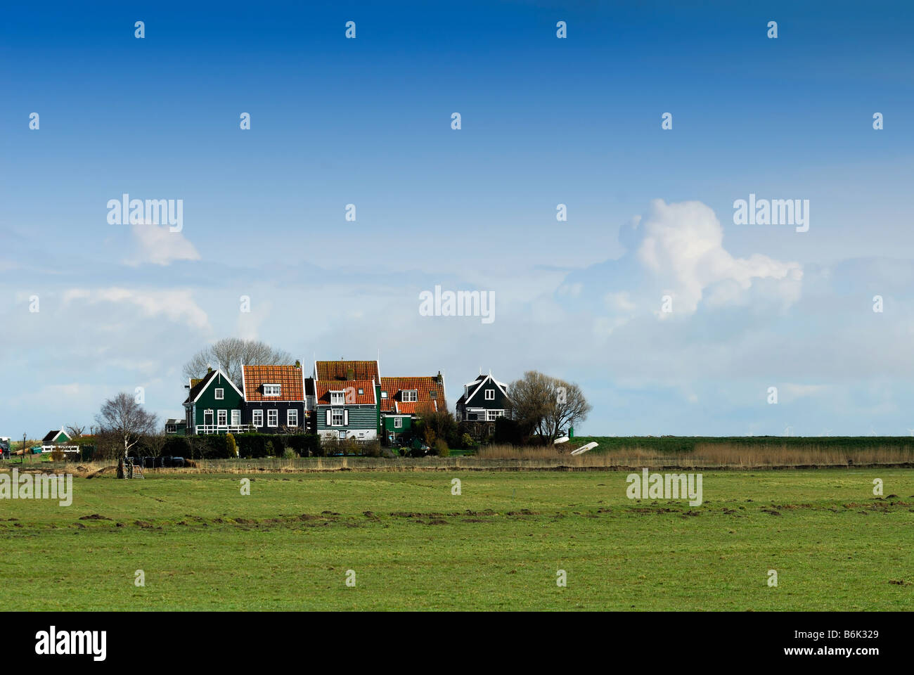 small dutch village in summer Marken holland Stock Photo - Alamy