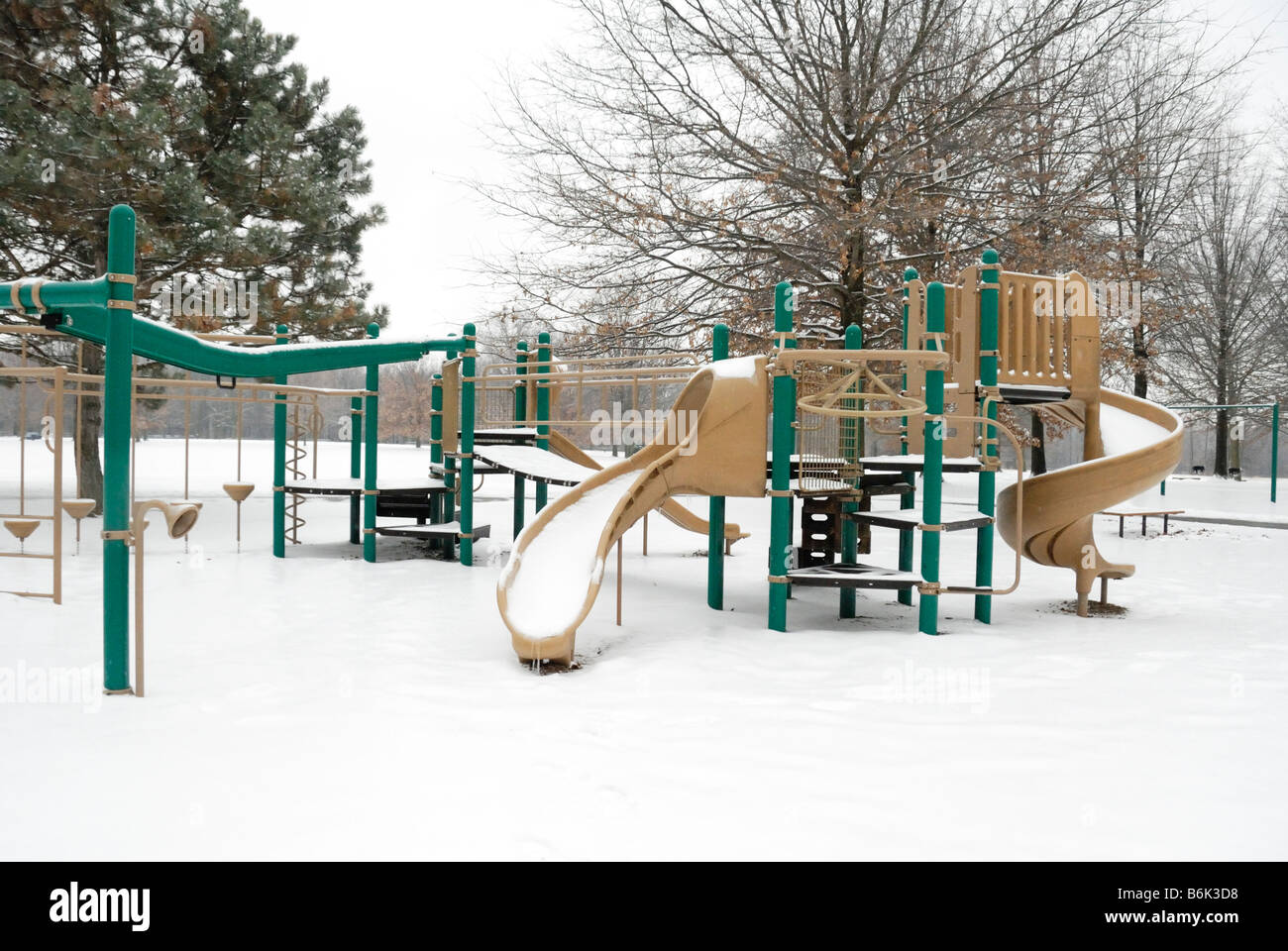 Playground swing set slide hi-res stock photography and images - Alamy