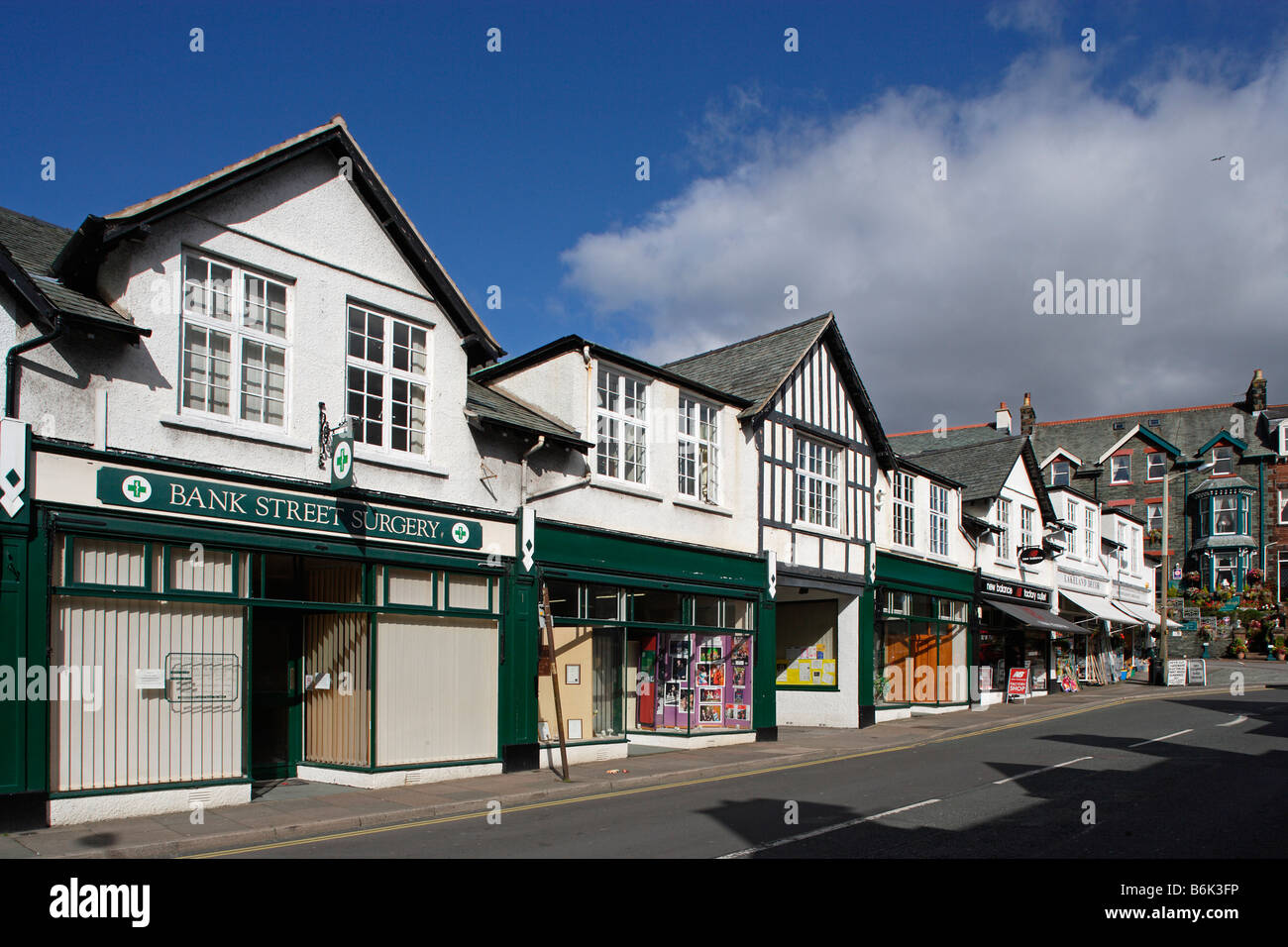 Keswick Main Street typical buildings Lake District Cumbria UK Stock ...