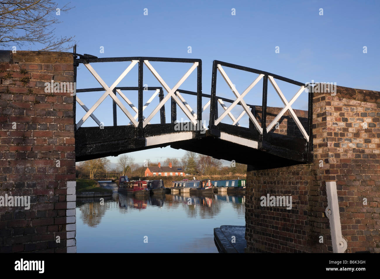 A bridge over a canal Stock Photo - Alamy